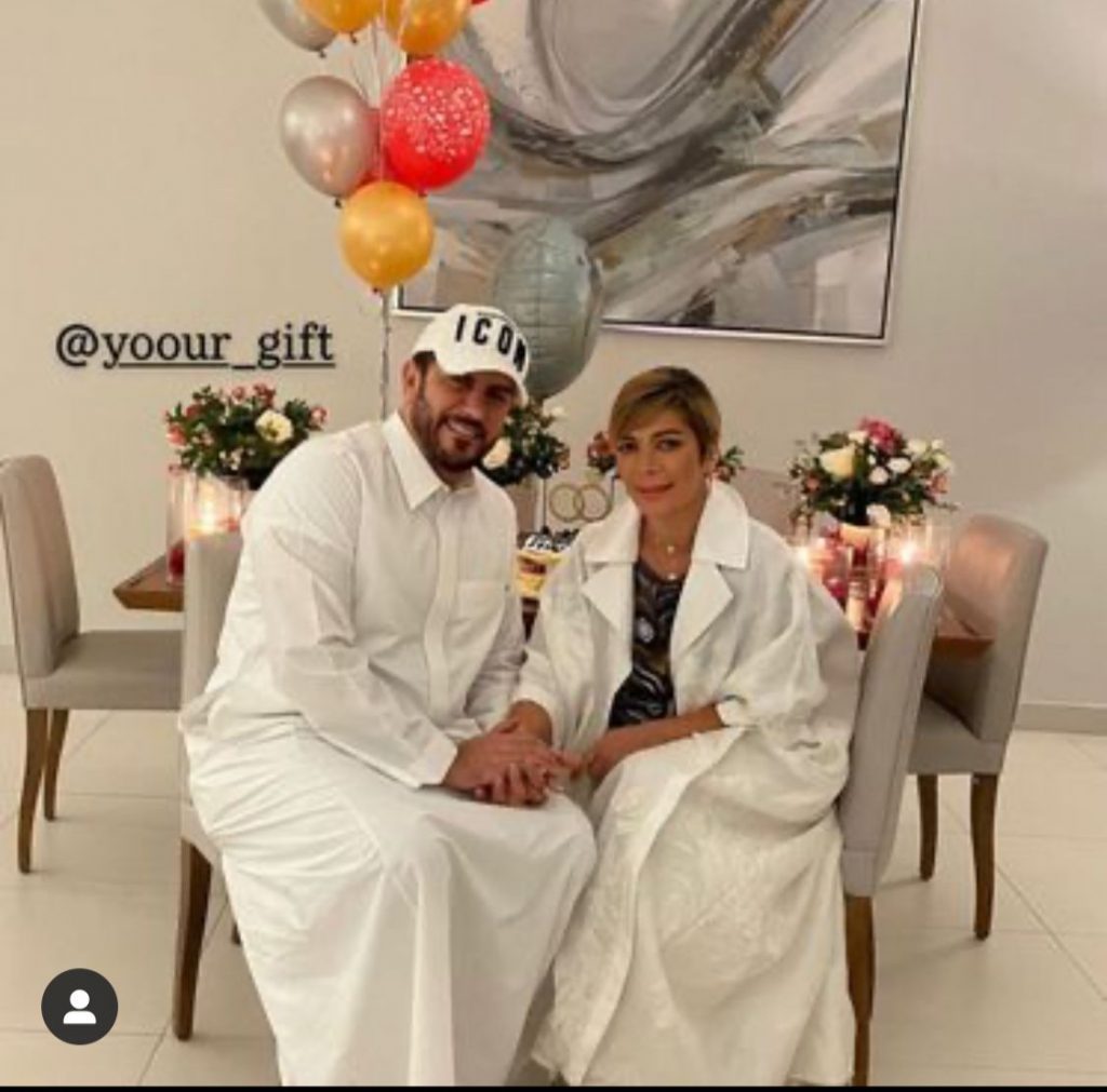 اصالة نصري وزوجها فائق حسن بصورة رومانسية Jadeedoha